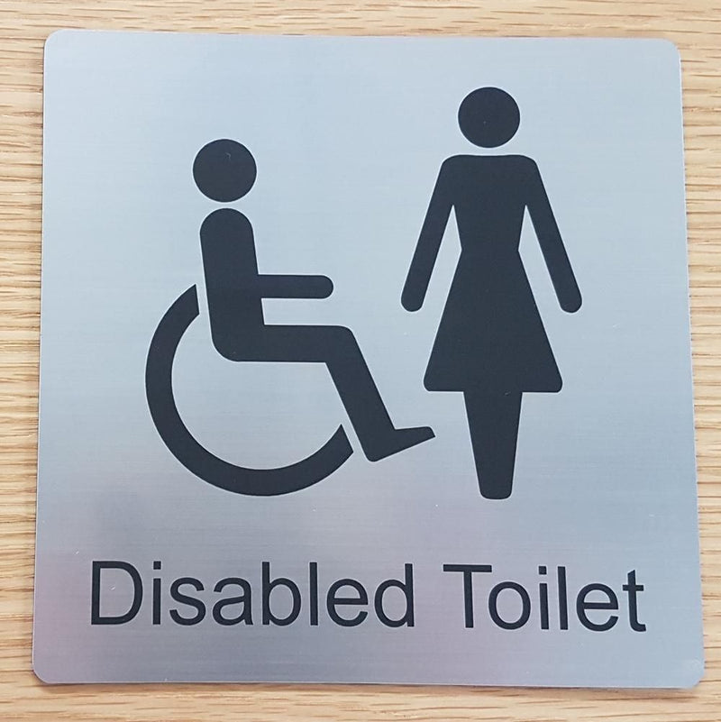 Disabled Toilet Logo Dolphin Disabled Toilet Sign Satin Stainless