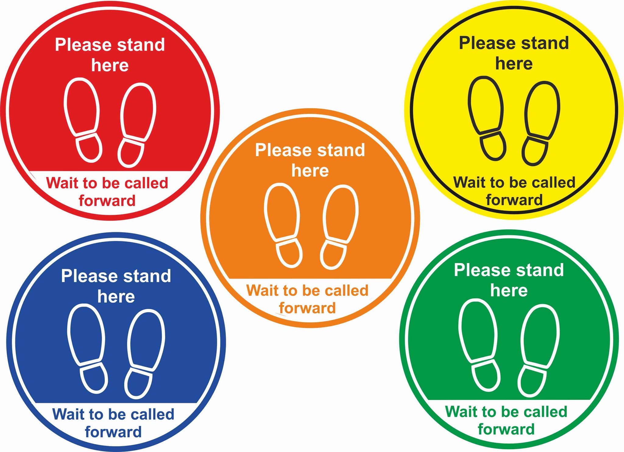 Please stand here wait to be called forward Floor Sign | SK Signs & Labels