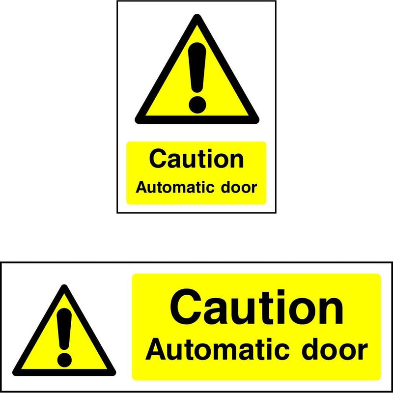 Caution Automatic Door safety sign | SK Signs & Labels