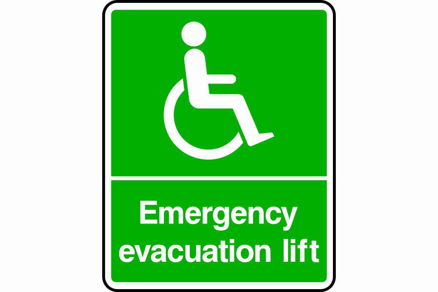 Disabled emergency evacuation lift sign | SK Signs & Labels