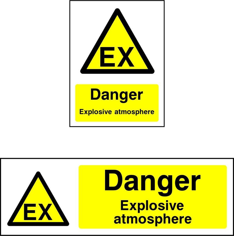 Danger Explosive Atmosphere (EX) Sign | SK Signs & Labels