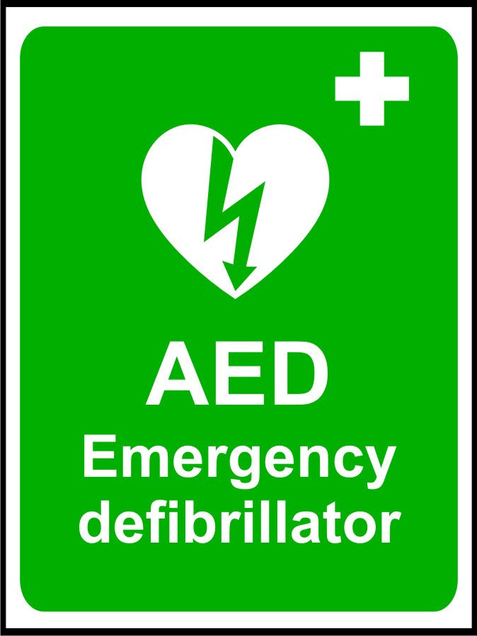 AED Emergency Defibrillator safety sign | SK Signs & Labels