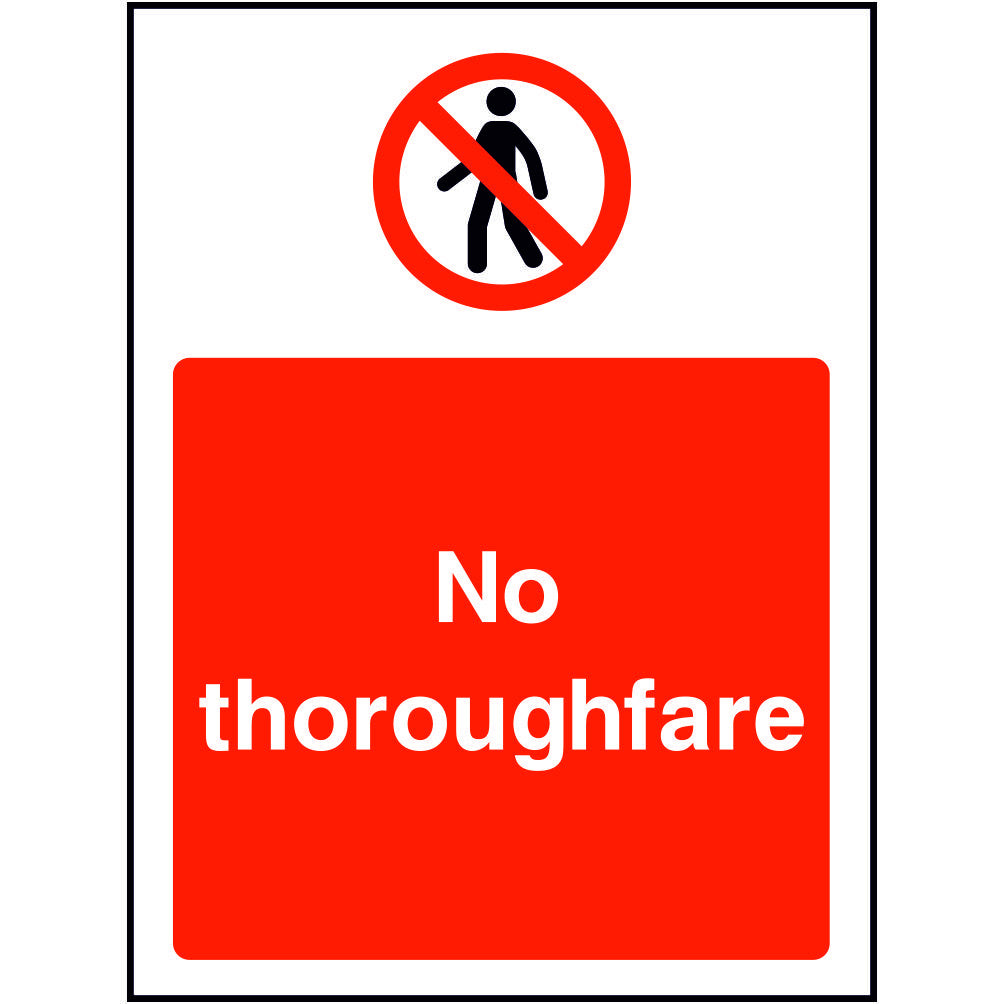 No Thoroughfare sign | SK Signs & Labels | SK Signs & Labels Ltd