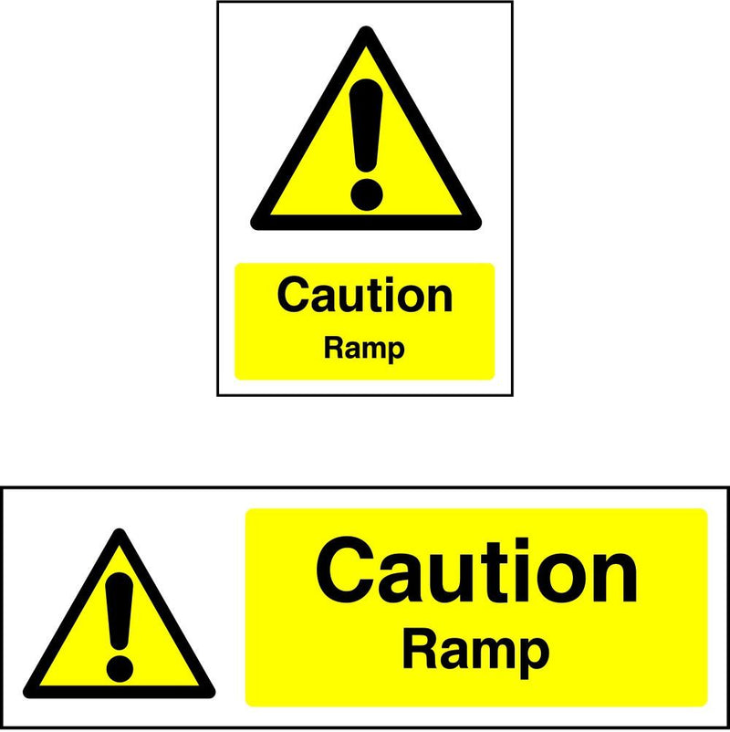 Caution Ramp safety sign | SK Signs & Labels | SK Signs & Labels Ltd