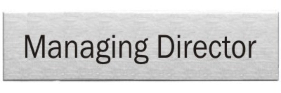 Engraved Stainless Steel Managing Director Door Sign | SK Signs & Labels