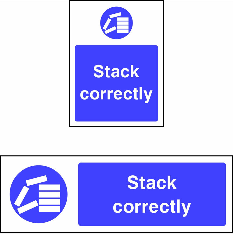 Stack Correctly safety sign | SK Signs & Labels | SK Signs & Labels Ltd