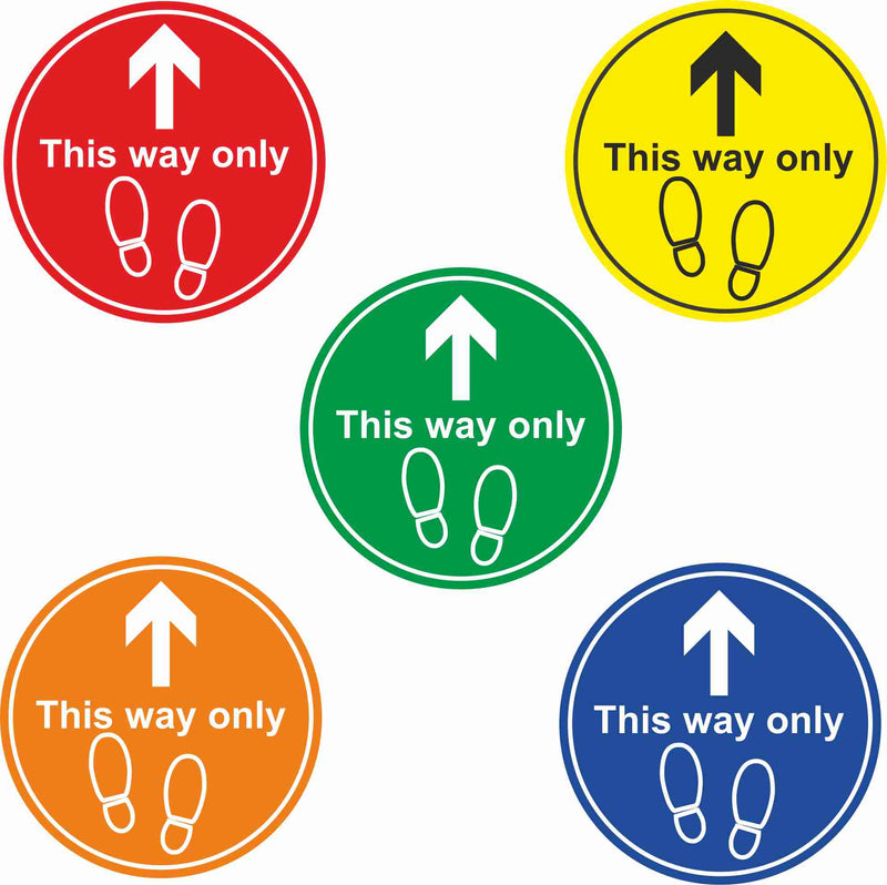 This way only Floor Sign | SK Signs & Labels | SK Signs & Labels Ltd
