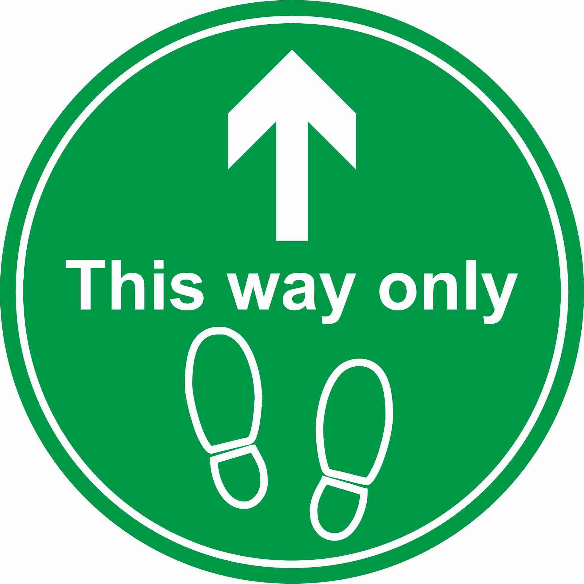 This way only Floor Sign | SK Signs & Labels | SK Signs & Labels Ltd