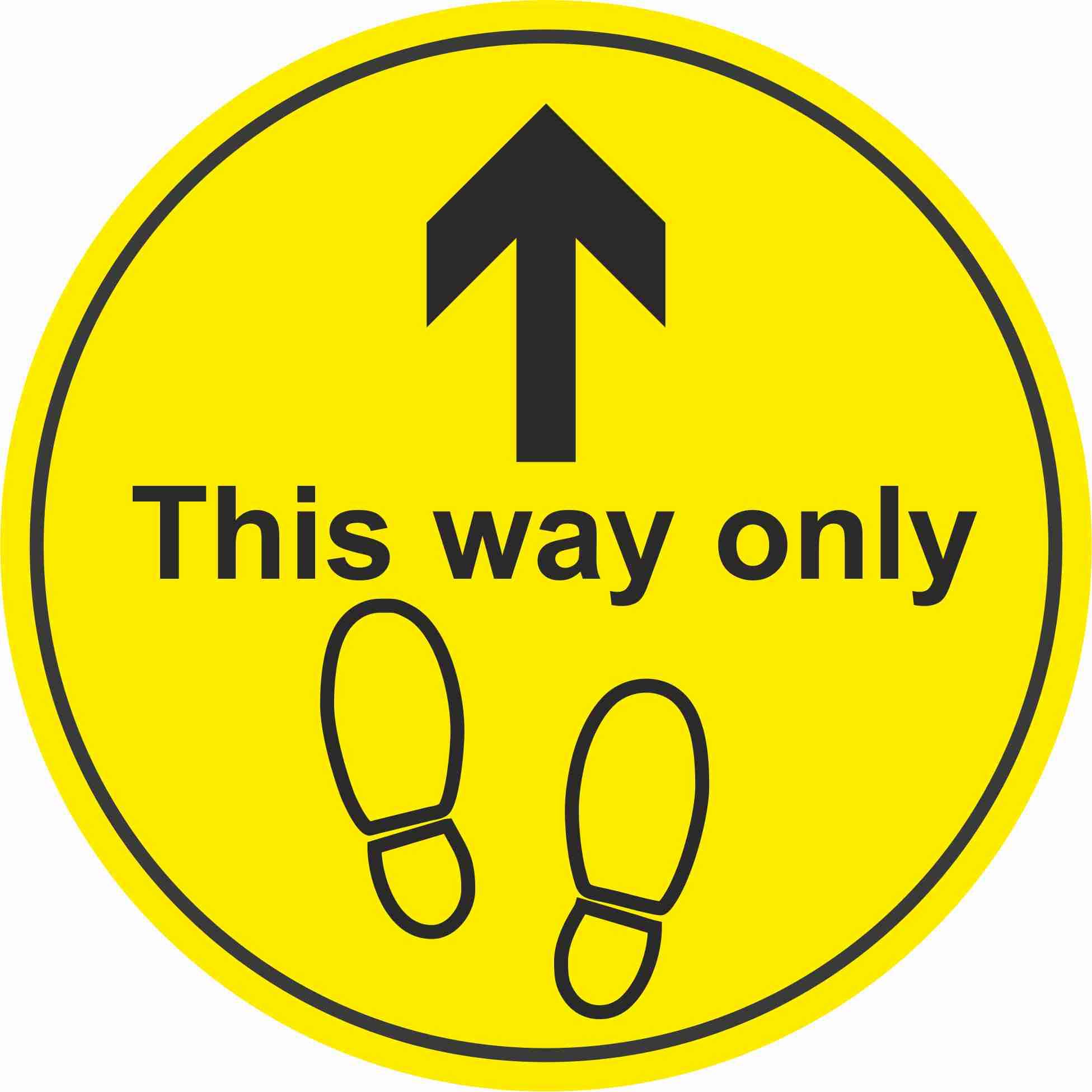 This way only Floor Sign | SK Signs & Labels | SK Signs & Labels Ltd