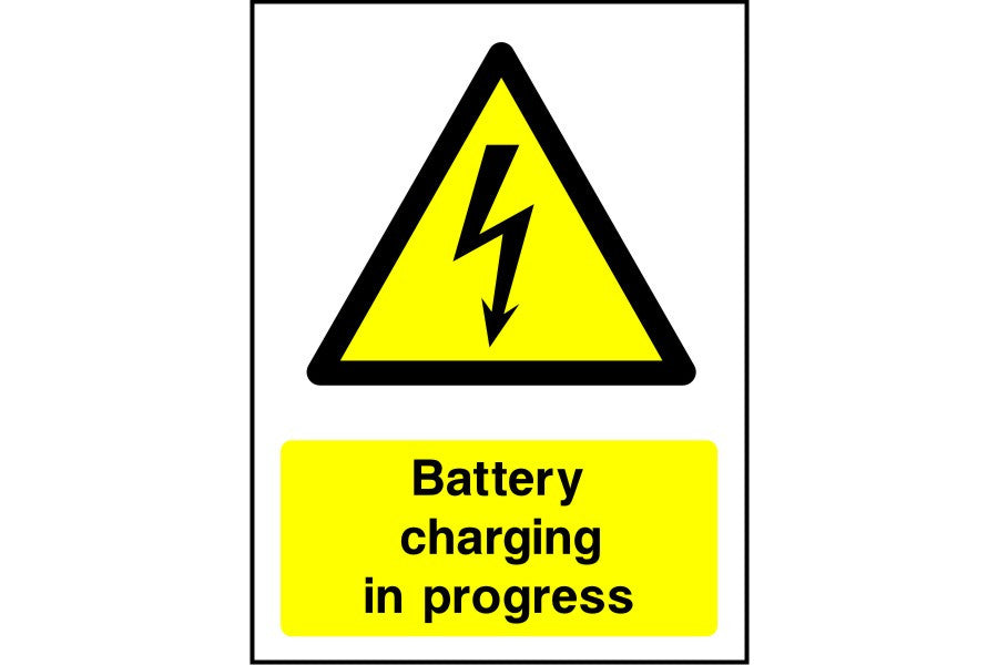 Battery Charging In Progress safety sign | SK Signs & Labels